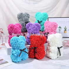 PE Roses Bear with More Colors Bear Roses for Christmas Gift  Rose bear China factory Valantines day gift supplier