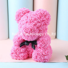 Lovely Gift 30 Colors Artificial Rose Foam Rose Bear On Sale For Christmas supplier