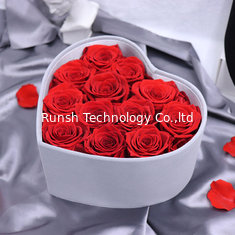 Wholesale Price Velvet Flower Boxes Preserved Roses Heartshape Box Flower Valentine's Day supplier