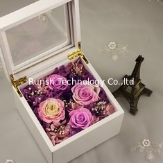 Rose gift New Arrival DIY Preserved Rose Music Box Valanrines day Mothers Day Immortal Roses Led Light Gift Box supplier