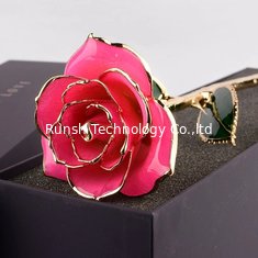 24k Gold Plated Real Rose Gold Foil Roes For Mother's Day Valentine's Day Gift supplier