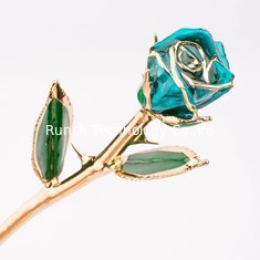 24k Gold Rose preserved rose  in Gift Box with Clear Display Stand Best Gift Wholesale rose gift for lover supplier