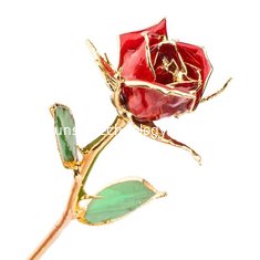 24k Gold Plated Real Rose Gold Foil Roes For Mother's Day Valentine's Day Gift supplier