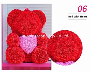 Wholesale High Quality Preserved Flower Rose Teddy Bear PE for Valentines Day Gifts supplier