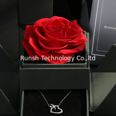 Amazon Hot Selling Real Preserved Roses Jewelry Gift Boxes eternal rose jewel case forever rose gift for wife supplier